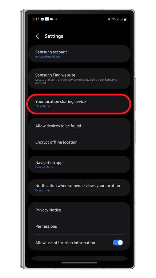 How to Share Your Location with Another Samsung User