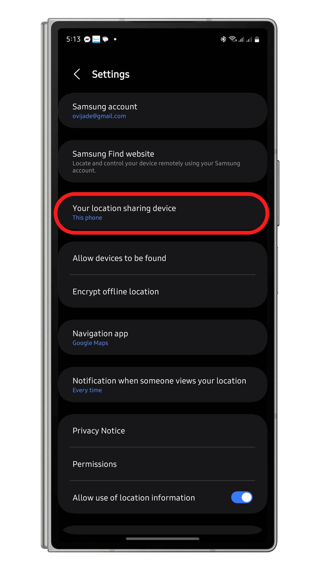 How to Share Your Location with Another Samsung User